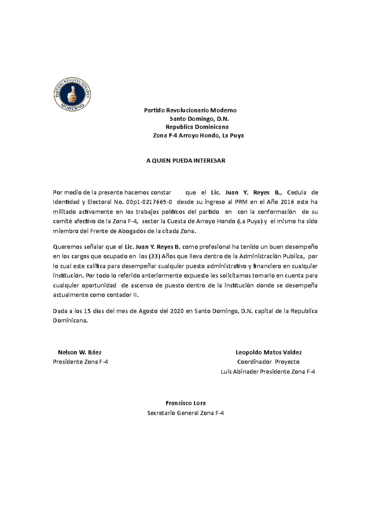 Modelo Carta De Trabajo A Quien Pueda Interesar Modelo De Informe ...