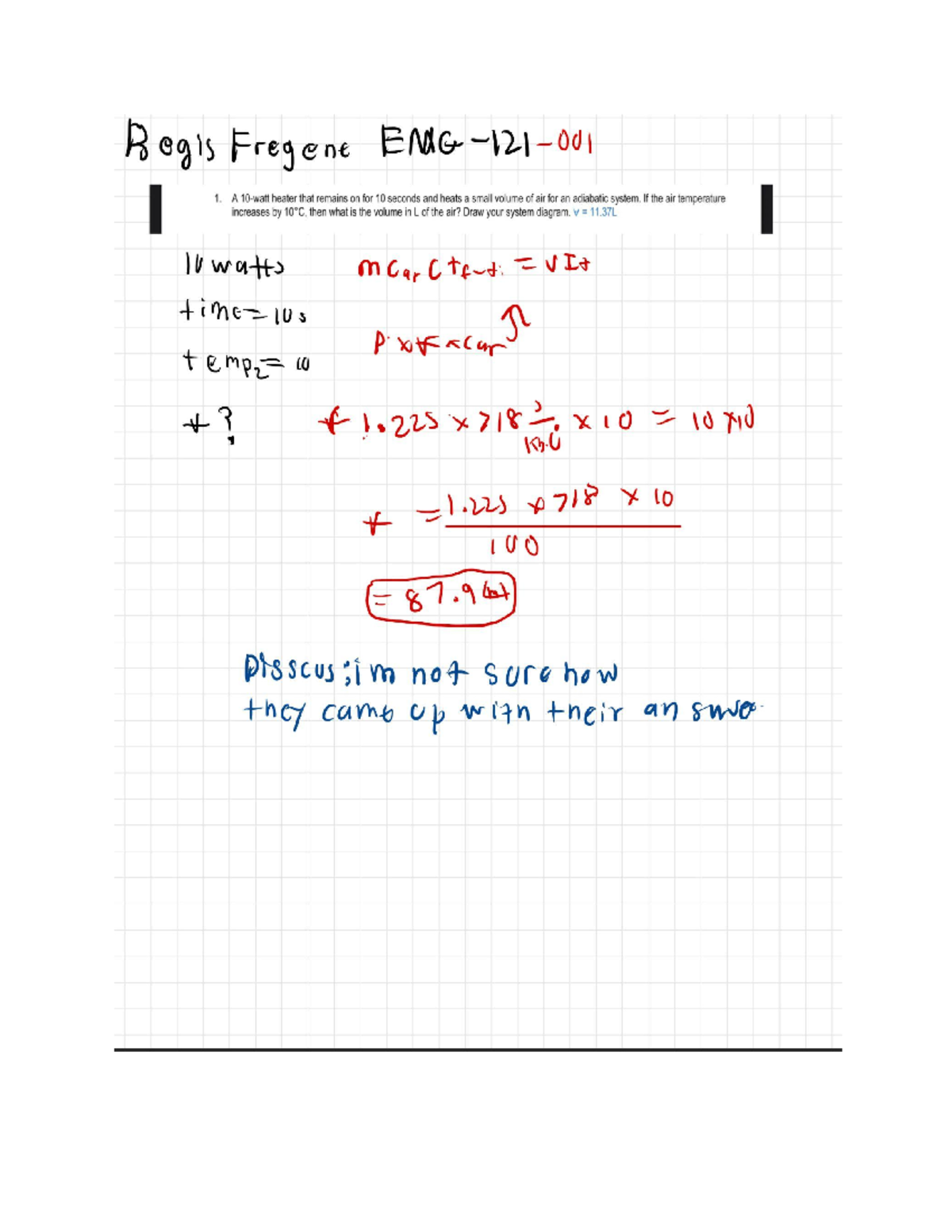 ENGR-121 Homework 4 - ENGR 121 - σ= On my honor this is my own work - Studocu