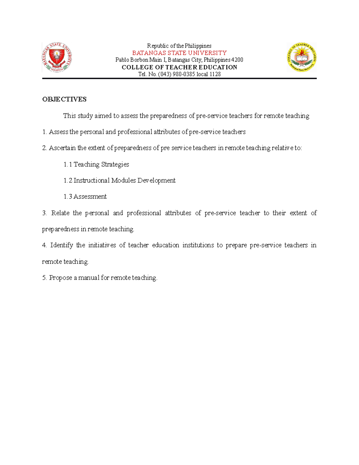 Preparedness of Pre service teachers for Remote Teaching Survey ...