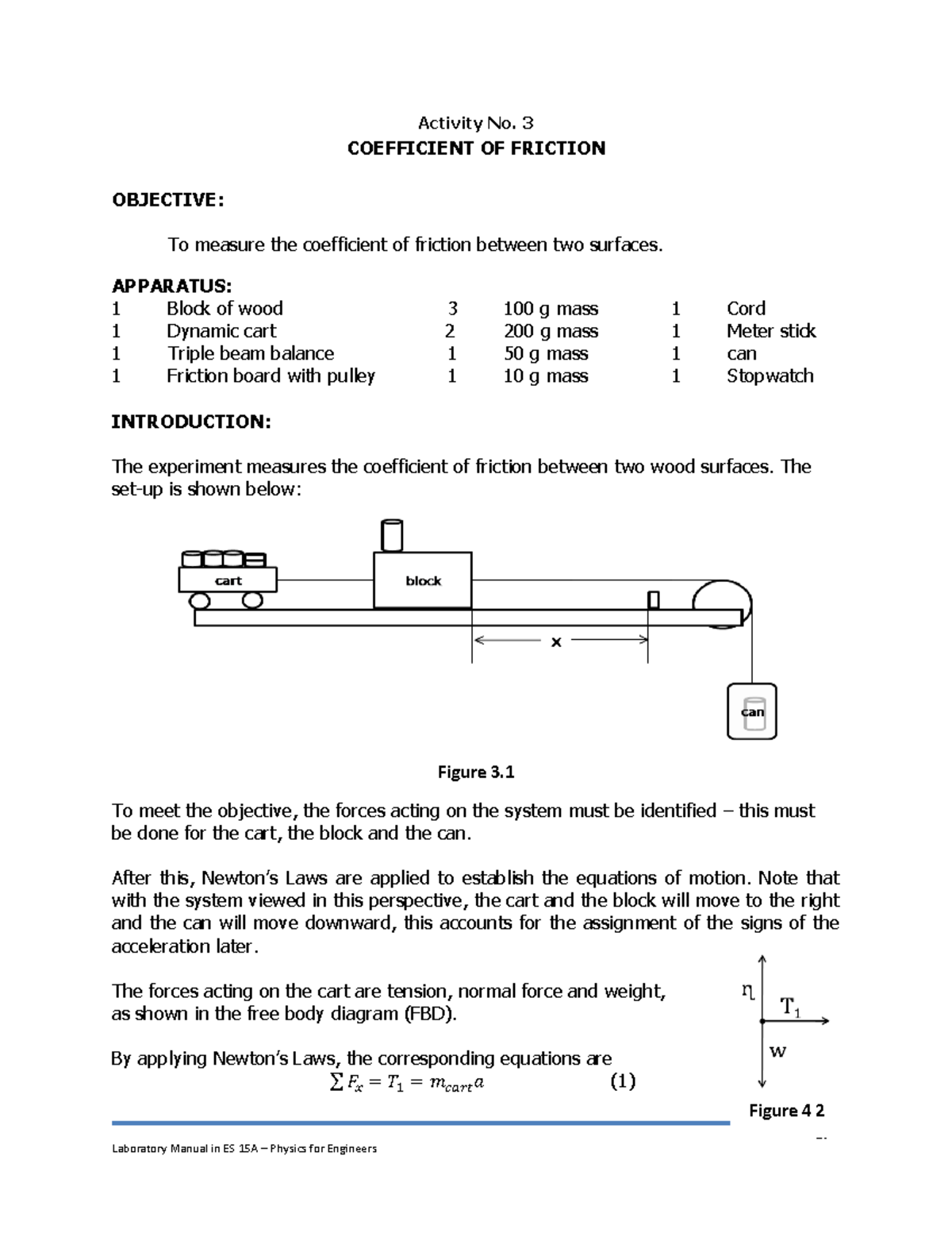 Physics for Engineer Laboratory Activity 3 - 10 Activity No. 3 ...