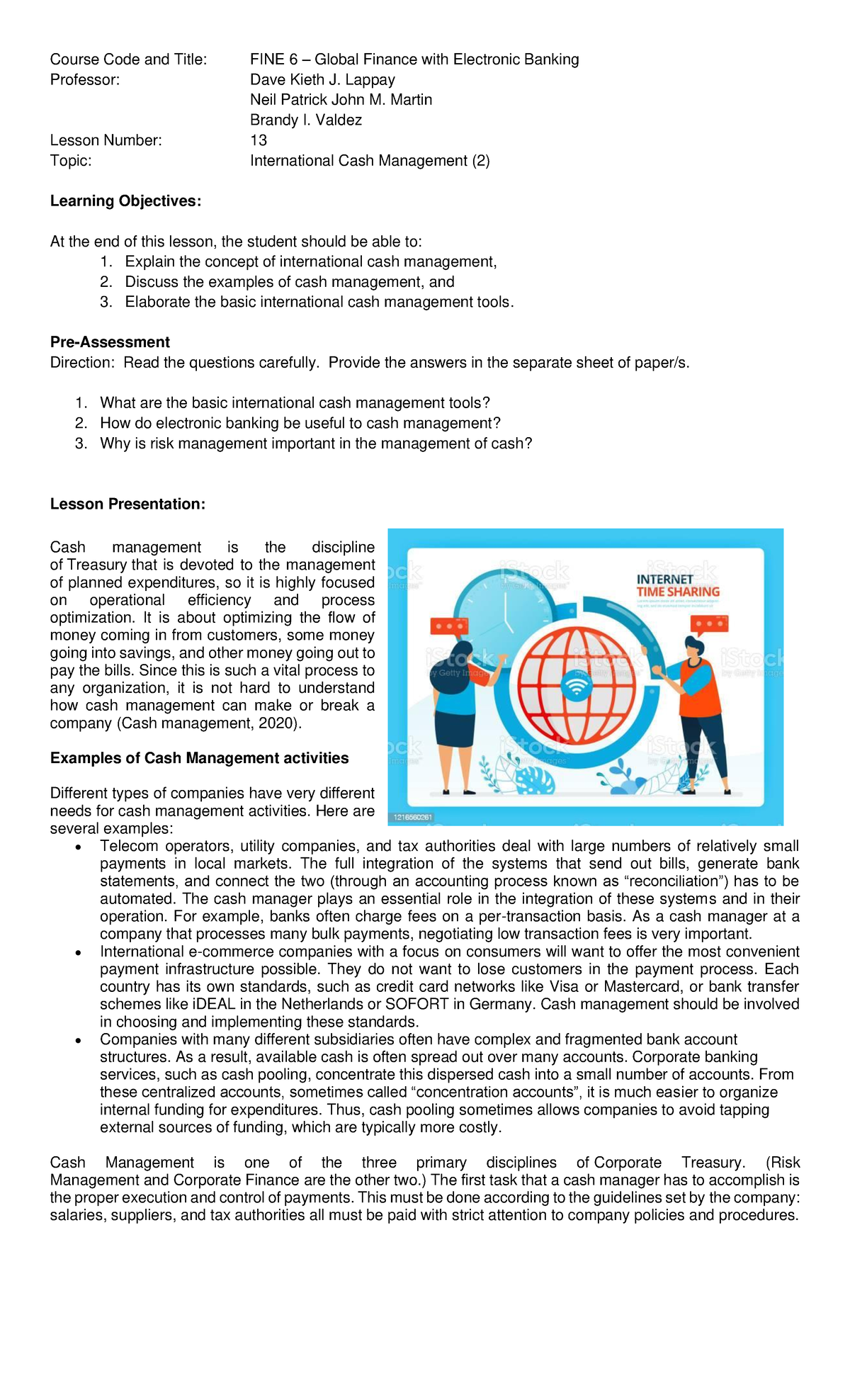 Module 13 FINE 6 - Love - Course Code and Title: FINE 6 – Global ...