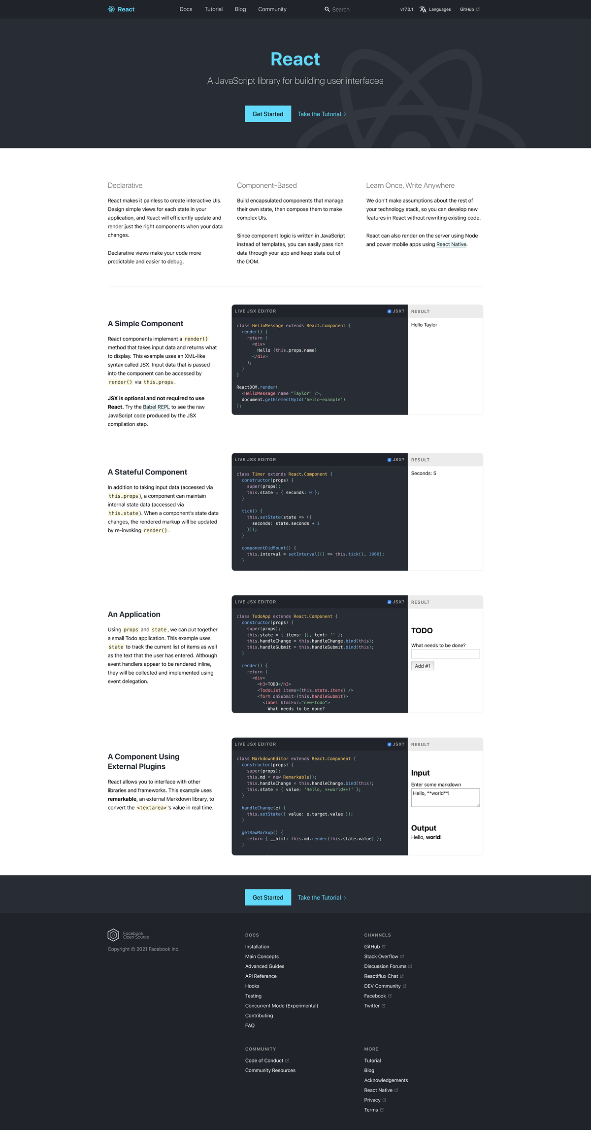 React – A Java Script library for building user interfaces ...