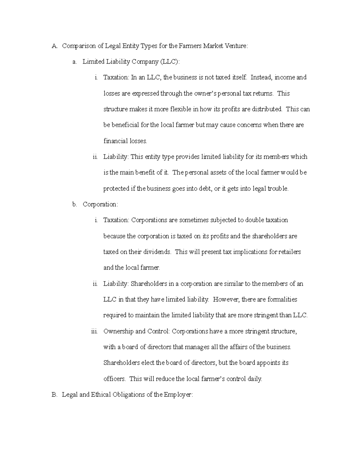 DO78 Task 2 Business Environment Applications - A. Comparison of Legal ...