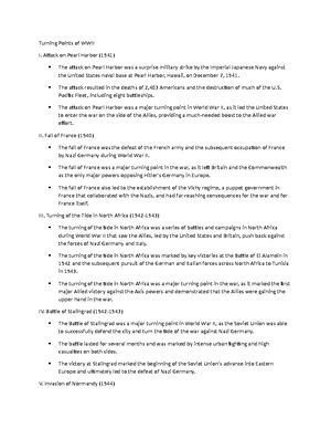 Turning Points of WWII - Attack on Pearl Harbor (1941) The attack on ...