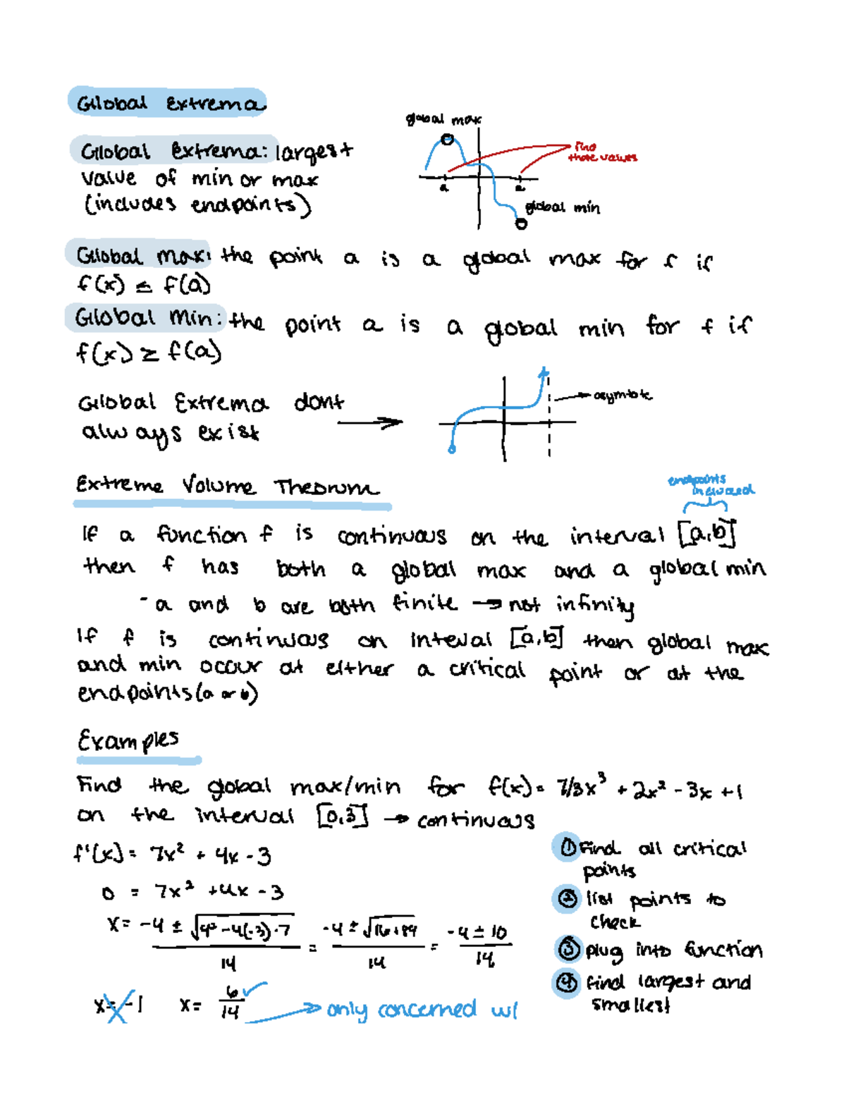 Lecture 21 Global Extrema and Asymptotes - Global Extrema Global ...