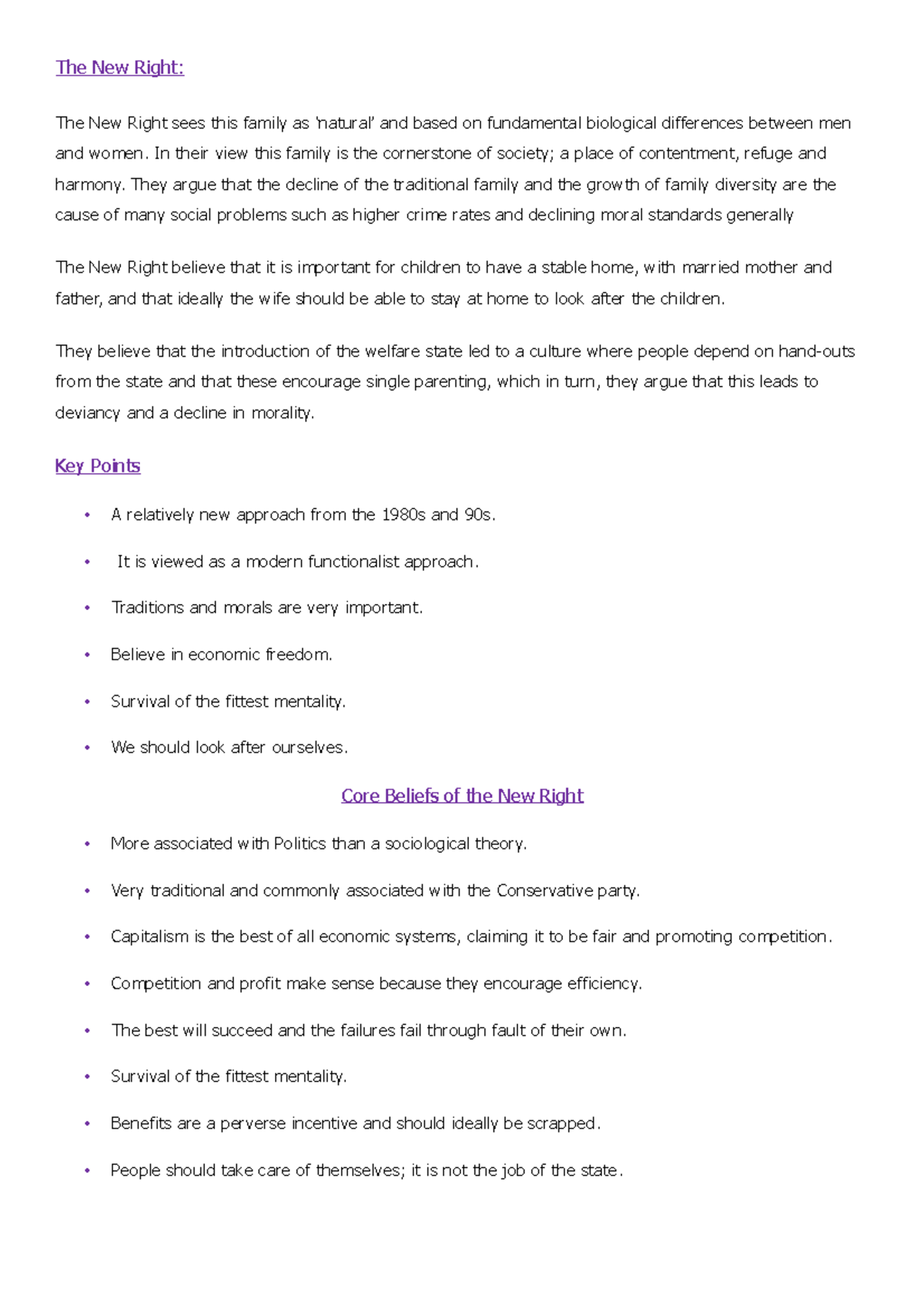 Social Differences: New Right + Education - The New Right: The New ...