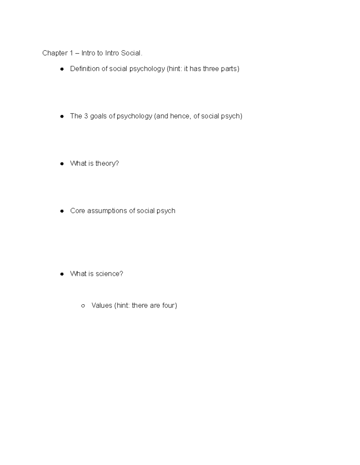 Social Psych Exam 1 Review - Chapter 1 – Intro to Intro Social ...