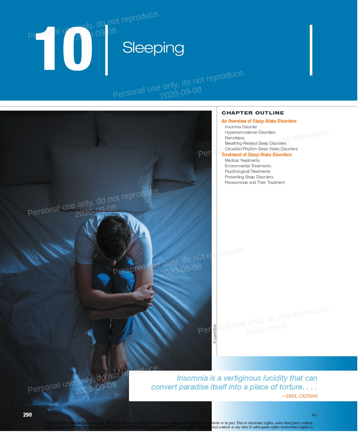 Psych CH10 - Sleeping - Chapter 10 Lecture - | | 10 Sleeping Chapter ...