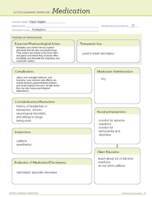 2nd gen antipsychotics - ACTIVE LEARNING TEMPLATES THERAPEUTIC ...