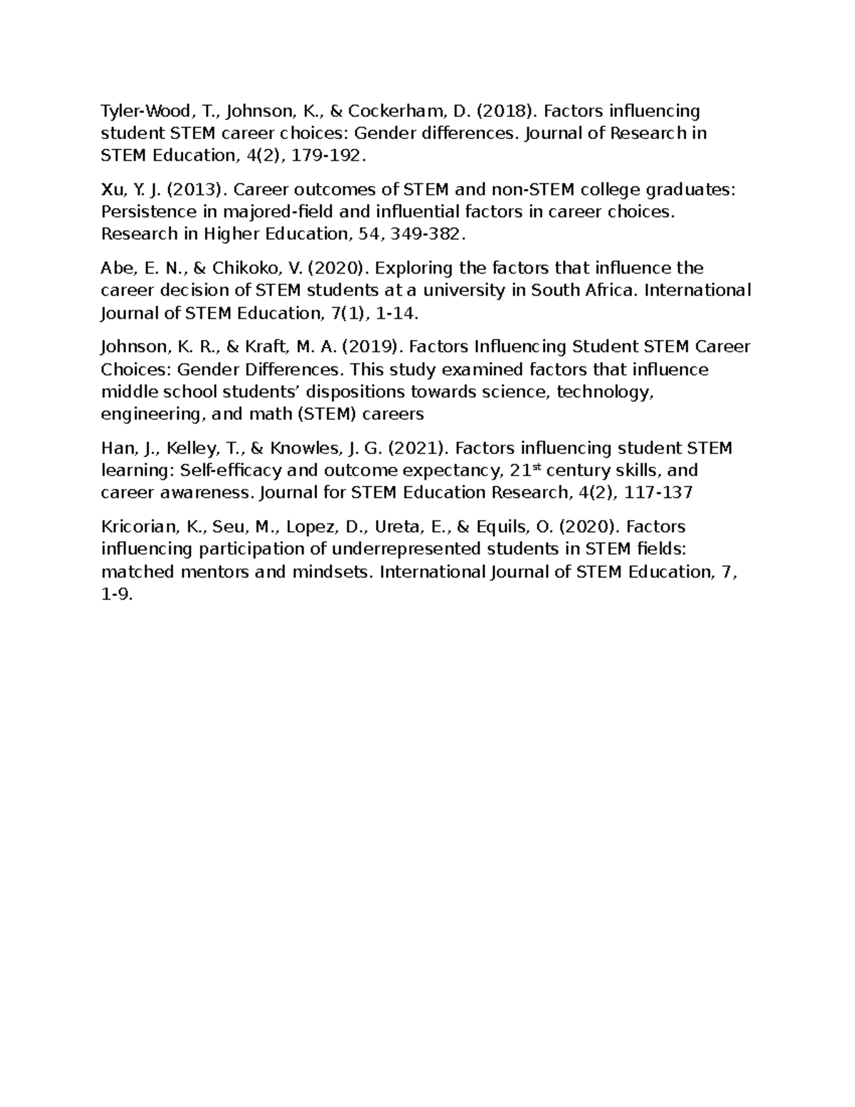 Essaka ooqoq isjs - Tyler-Wood, T., Johnson, K., & Cockerham, D. (2018 ...