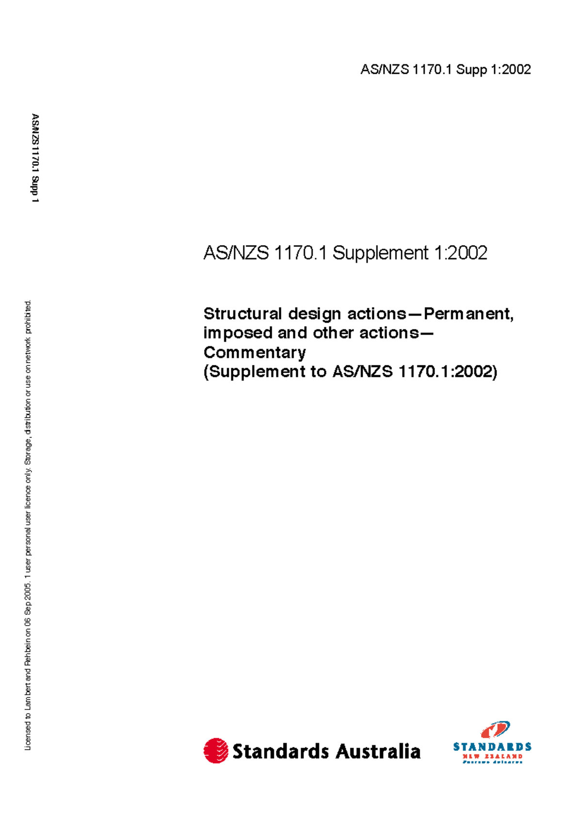 AS 1170.1-2002 Commentary - Supplement 1 Structural Design Actions ...