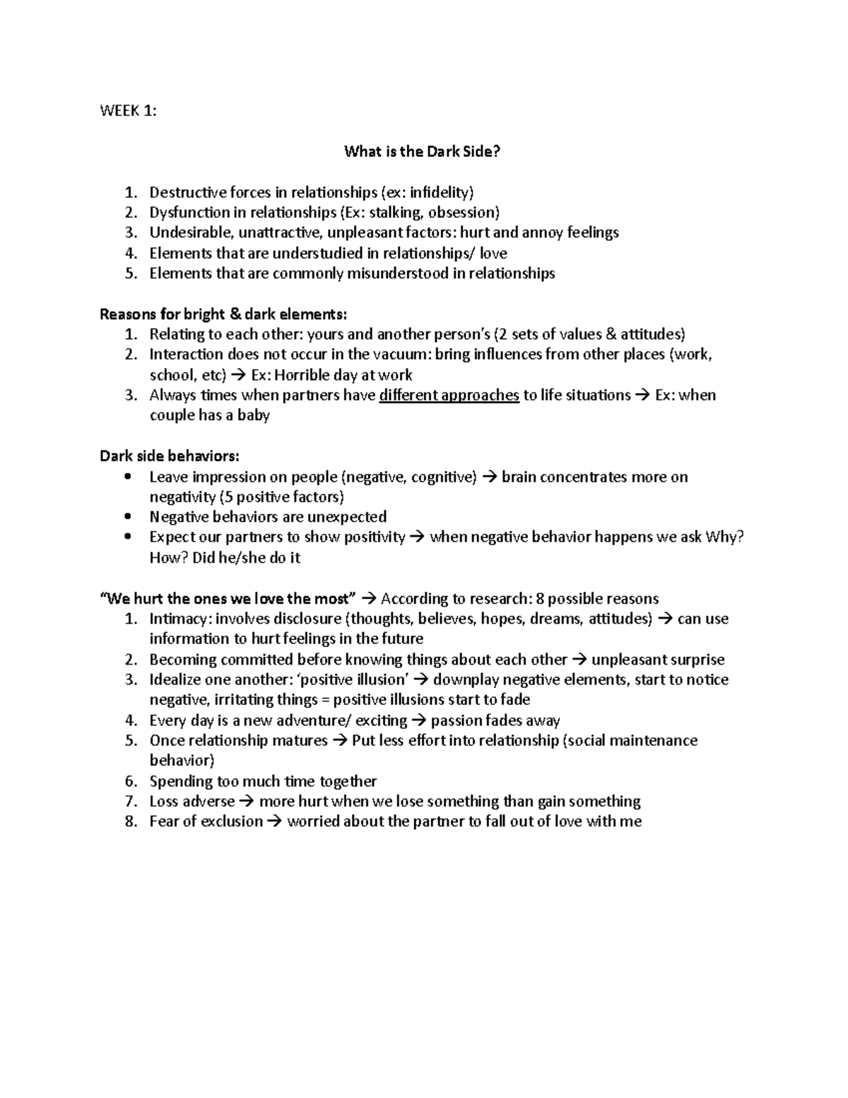 Dark Side - Summary The Dark Side of Interpersonal Communication - WEEK ...