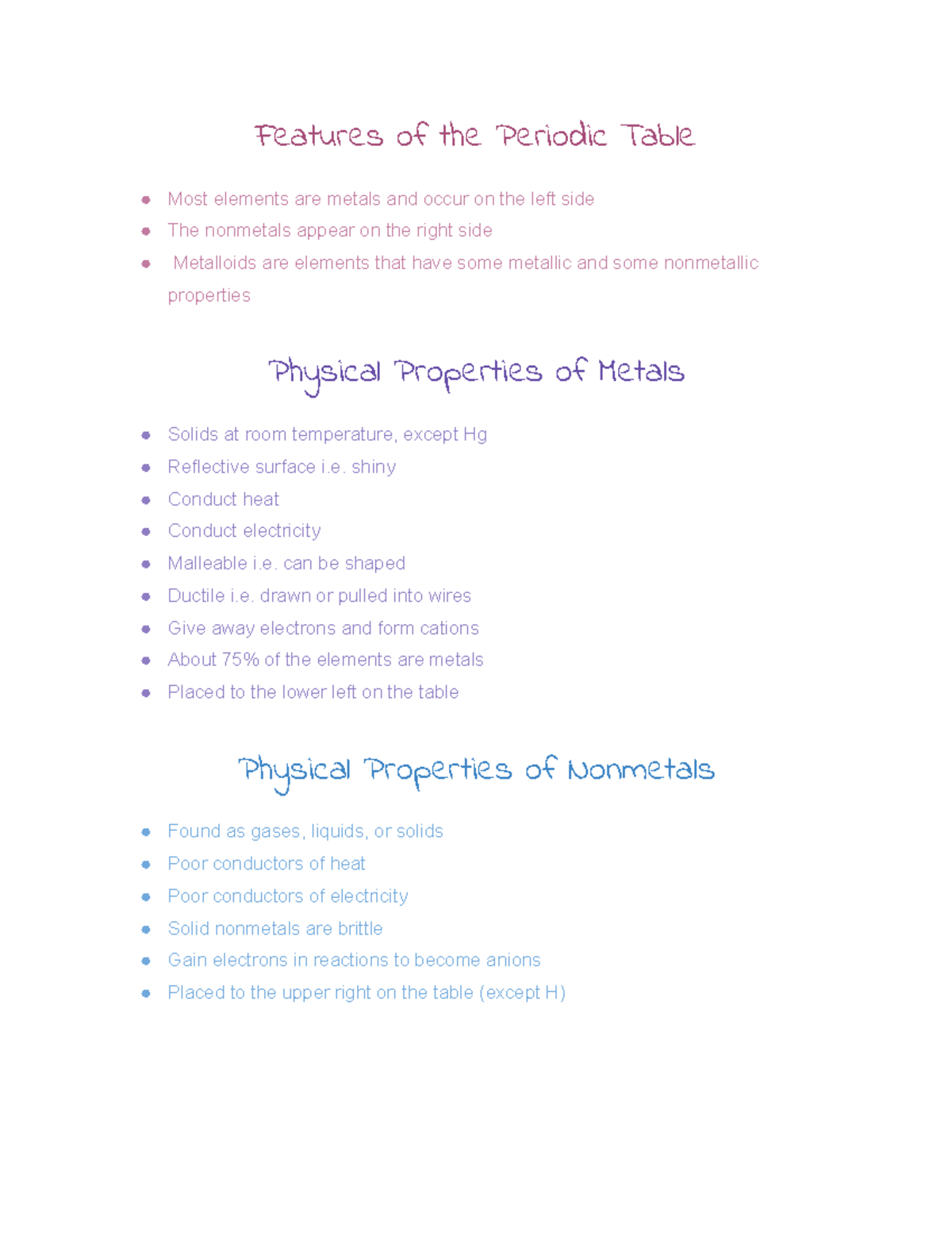 Compounds - Features of the periodic table, physical properties of ...