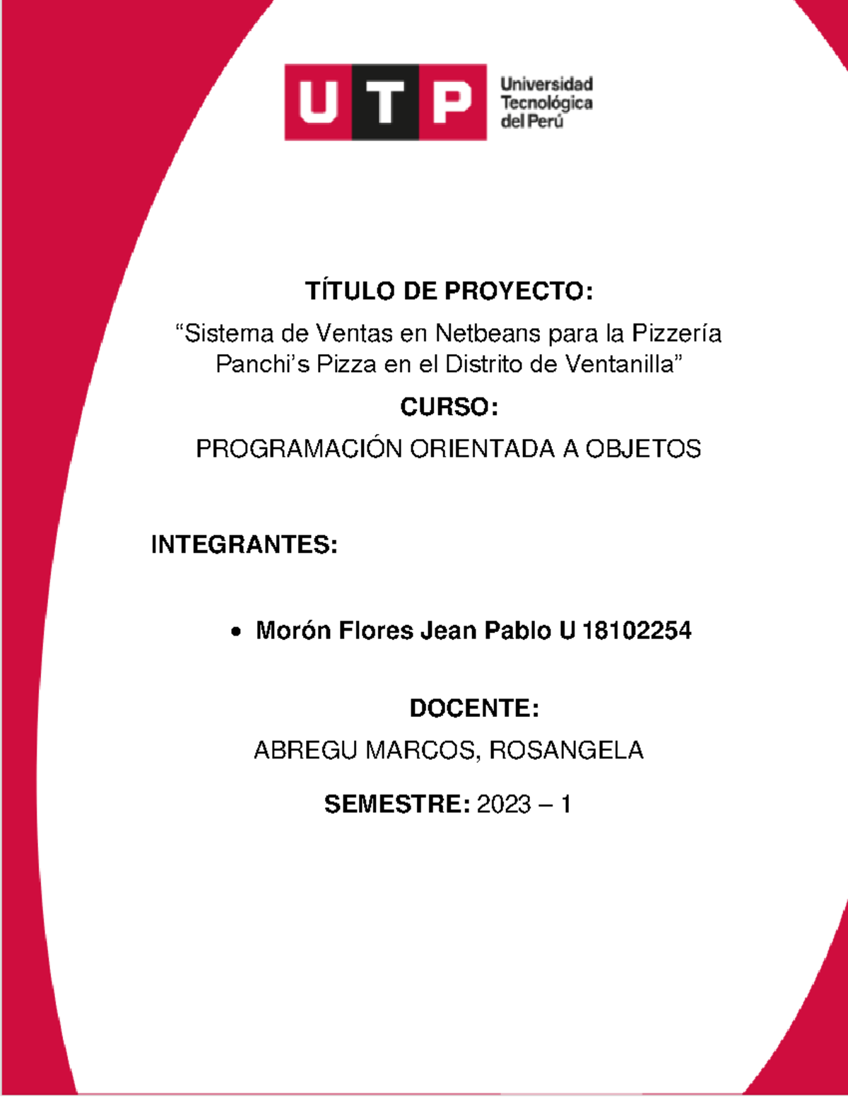 Proyecto final POO - Sistema de ventas - TÍTULO DE PROYECTO: “Sistema ...