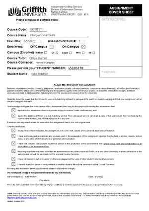 Marking criteria BST 2023 v2 - Marking Criteria: BST 2023 1008PSY ...