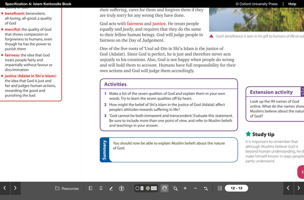 Specification A Islam Kerboodle Book - V6X1 - Studocu