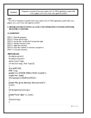 Operating System - Practicals - Practical 1 Aim: Study of Basic commands of Linux/UNIX. Solution ...