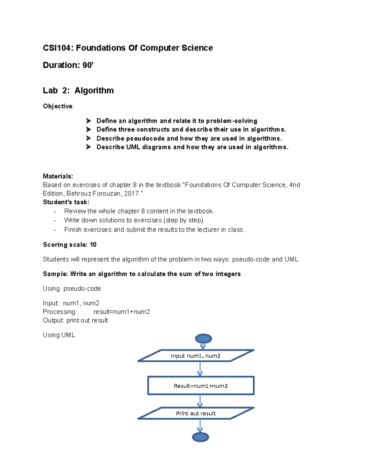 Lab 02 Một Số Bài Tập Tự Luyện Thêm Csi104 Foundations Of Computer Science Duration 90