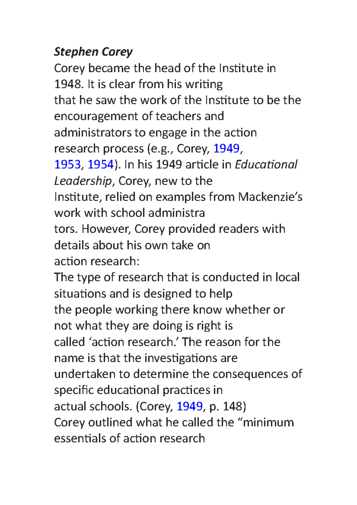 Stephen Corey - Stephen Corey Corey became the head of the Institute in ...