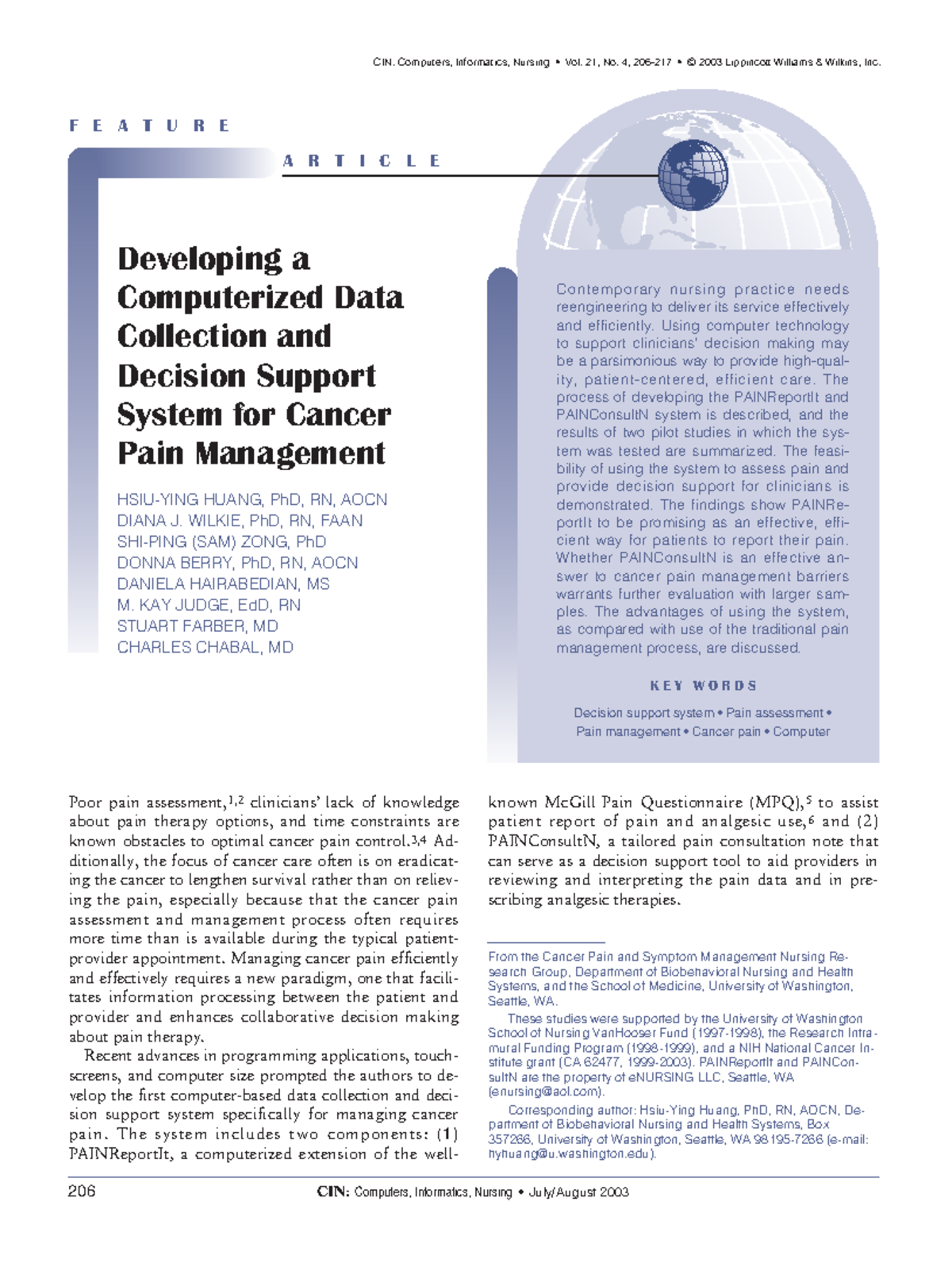 Developing a Computerized Data Collectio - Developing a Computerized ...