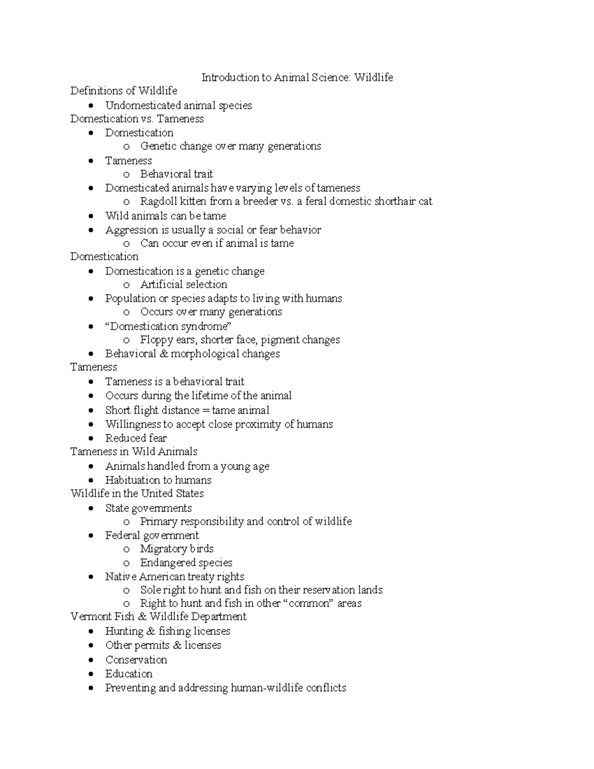 Animal Science Wildlife - Introduction to Animal Science: Wildlife ...