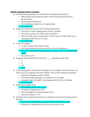 Human Geo Unit 3 - Notes from cultural geographies - Cultural ...