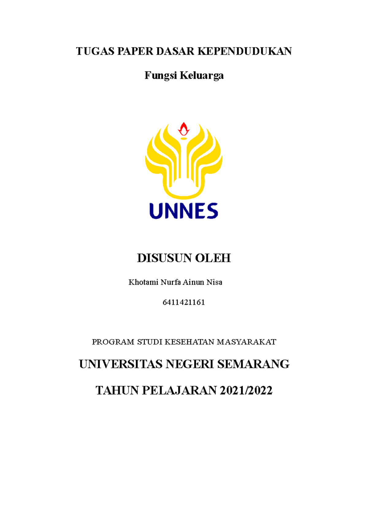 Tugas Paper Dasar Kependudukan - TUGAS PAPER DASAR KEPENDUDUKAN Fungsi ...