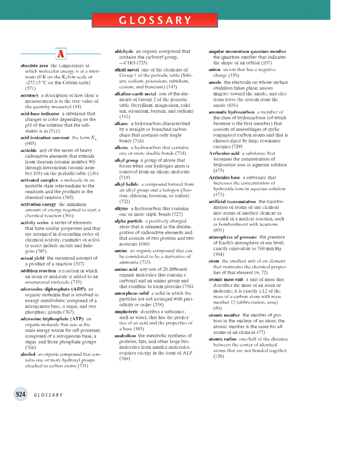 vocabulary chemisty - Studocu