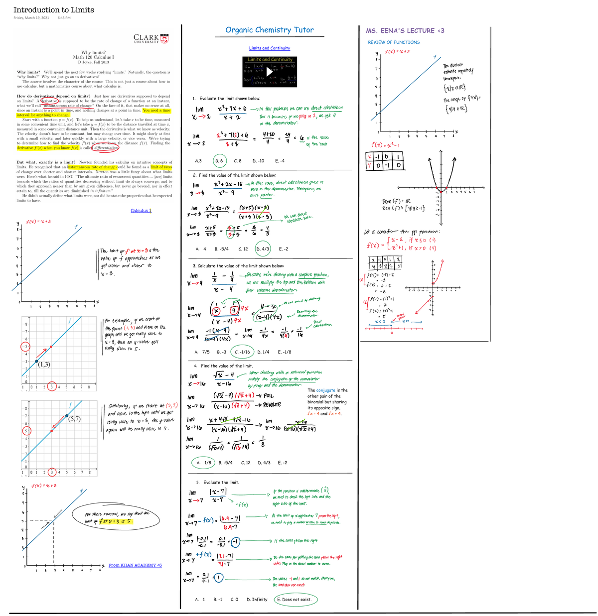 Introduction to Limits From KHAN ACADEMY