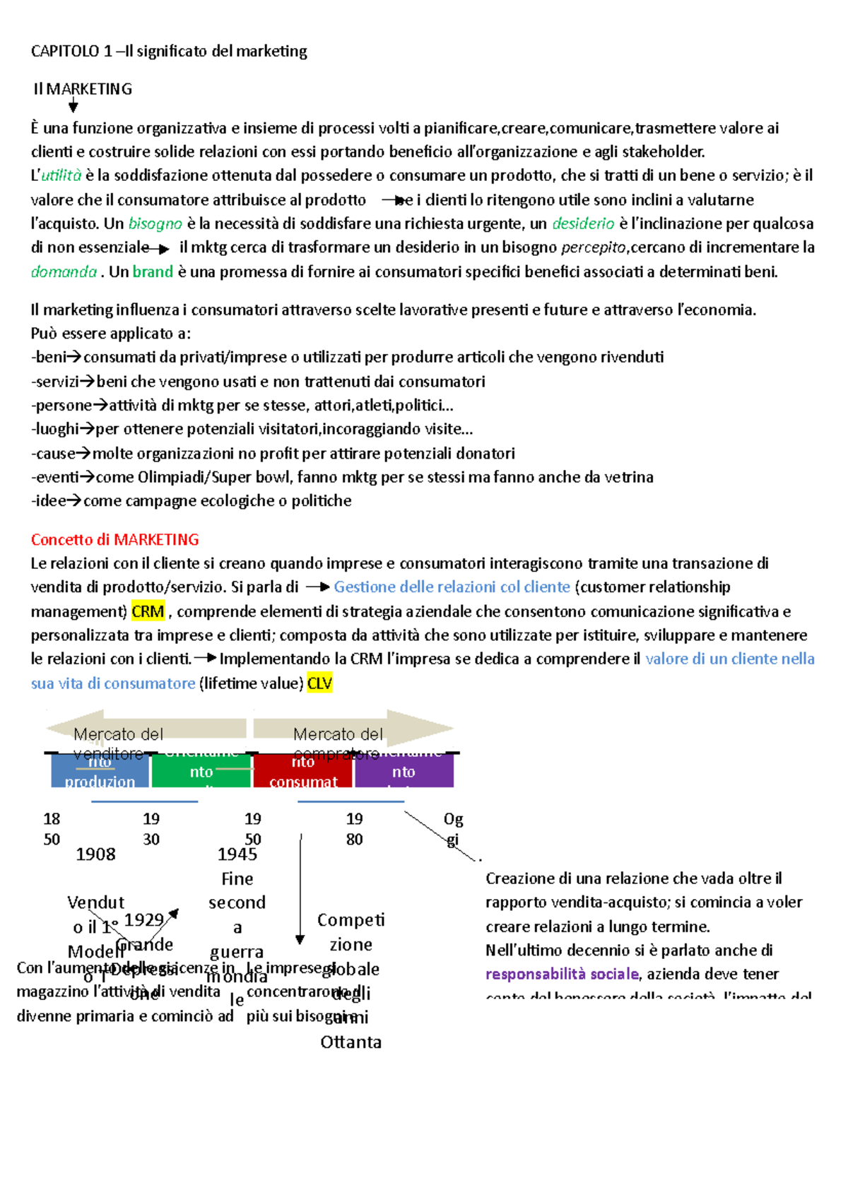 Riassunto mktg - CAPITOLO 1 –Il significato del marketing Il MARKETING ...