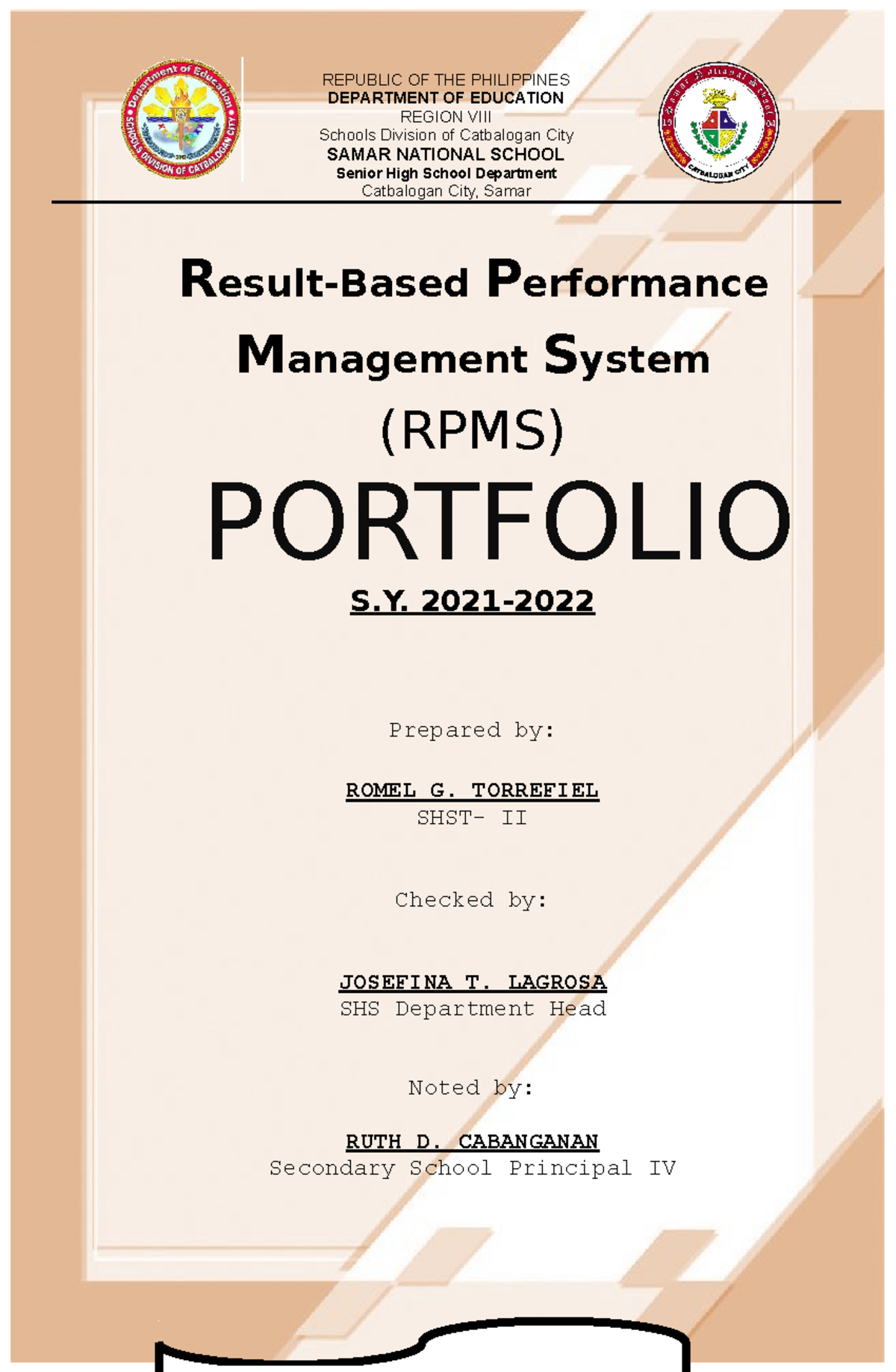 RPMS Content Materials And Revise Version For Final Copy REPUBLIC OF
