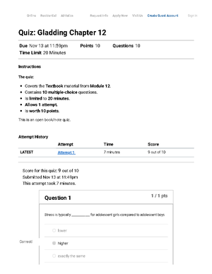 Benchmark Exploring Reliability and Validity Assignment Instructions - COUC 521 BENCHMARK ...