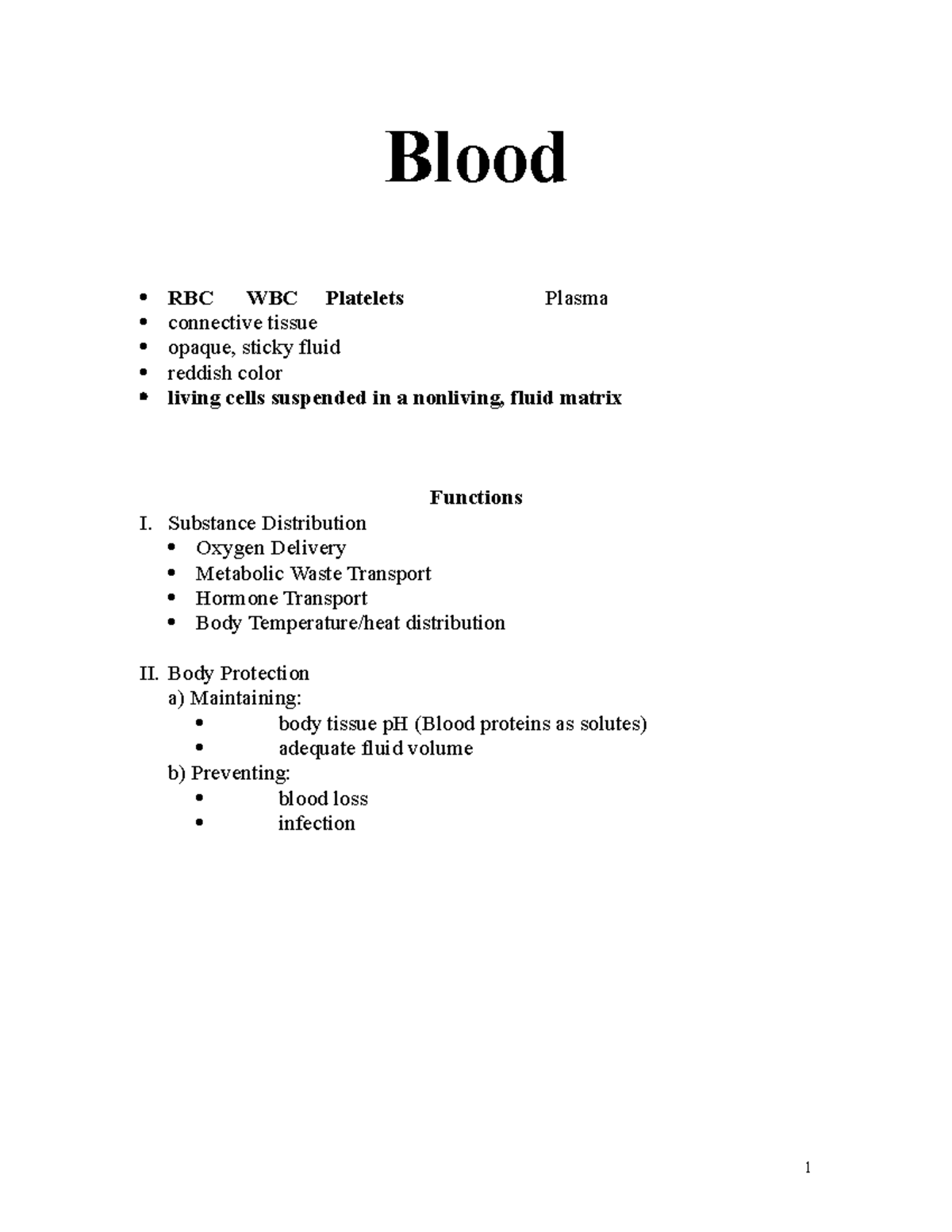 Bio110Blood - Information about blood and blood types, based off of the ...