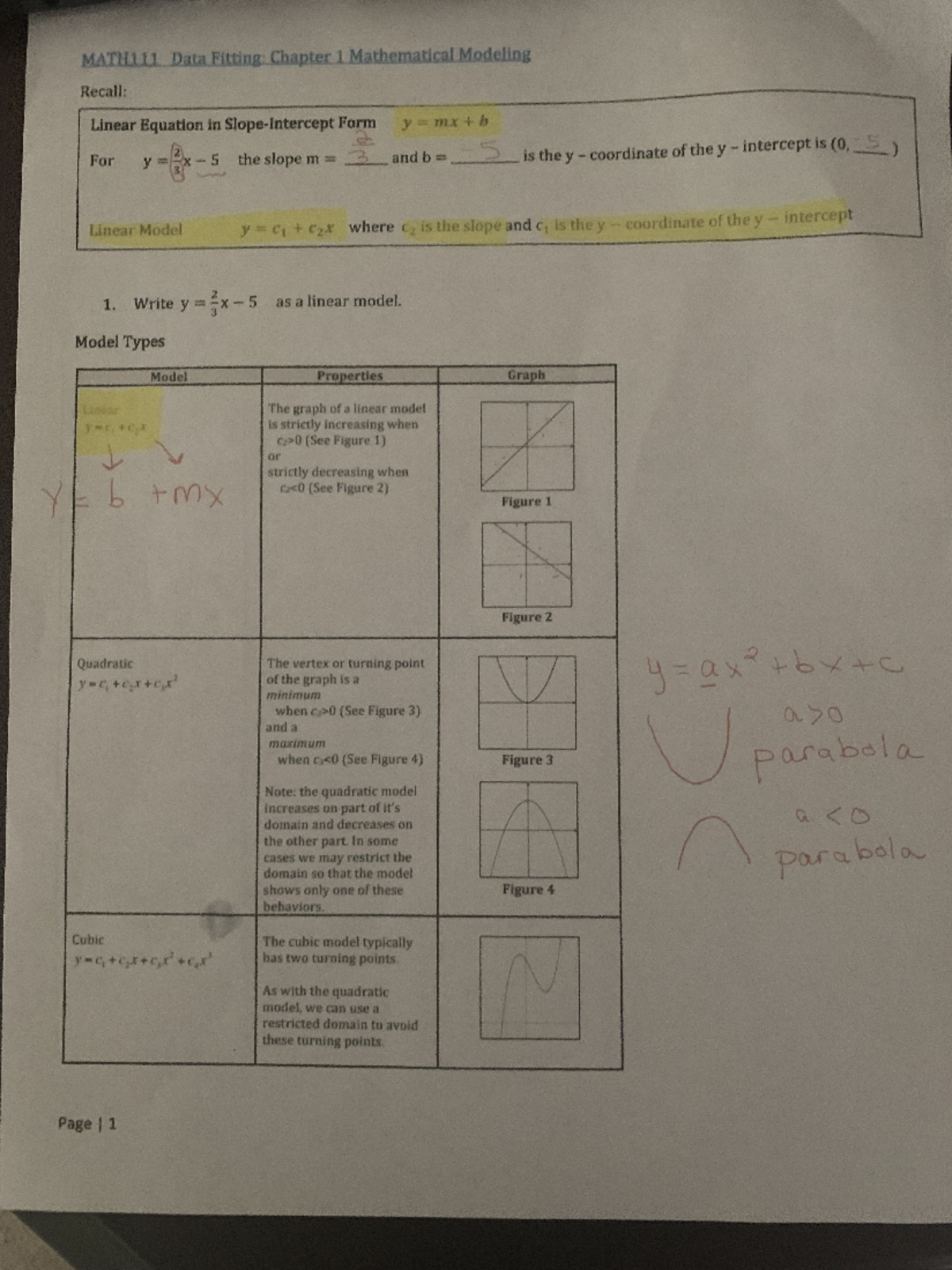Mathematical Modeling - MATH 111 - Studocu