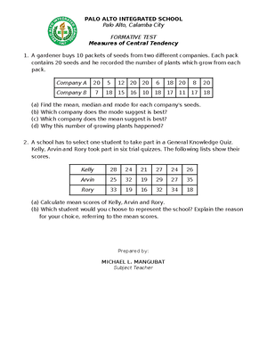 Math 9 Q4 - Dlp - DETAILED LESSON PLANS IN MATHEMATICS 9 (Fourth ...