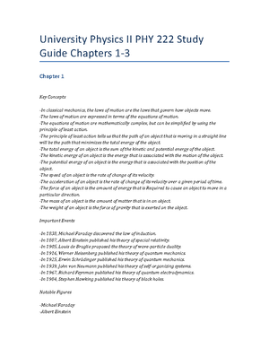 University Physics II PHY 222 Study Guide Chapters 34-36 - University ...
