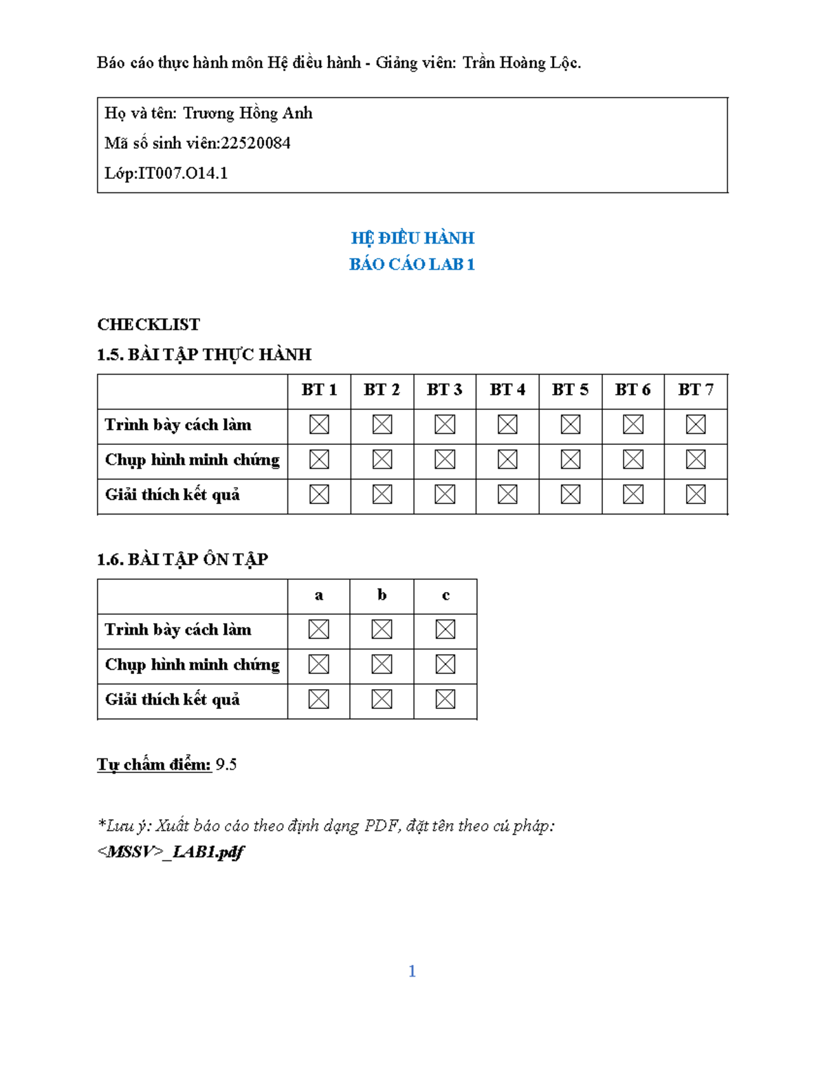 Lab1 - upload, download file - Họ và tên: Trương Hồng Anh Mã số sinh viên: Lớp:IT007. HỆ ĐIỀU ...