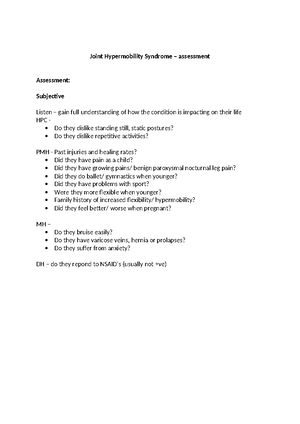 Physiotherapy MSK- Special Tests - PHYSIOTHERAPY- MSK SPECIAL TESTS ...