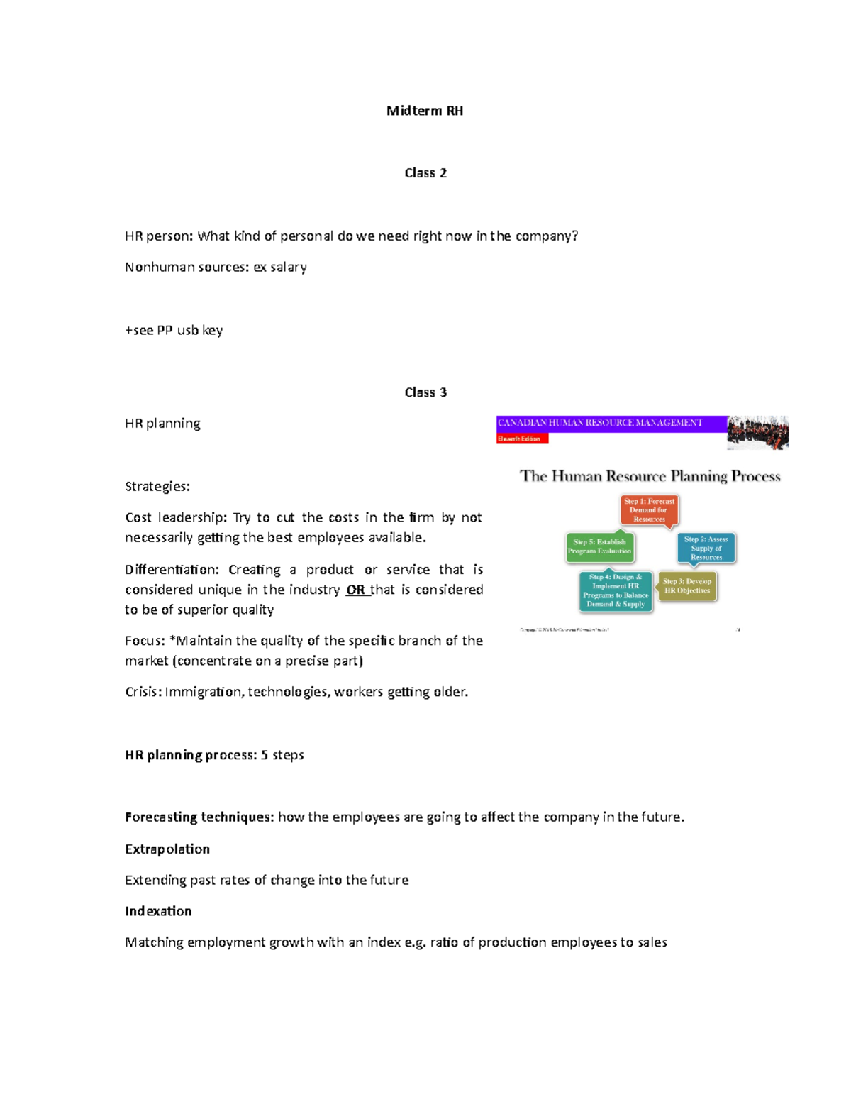 Midterm RH - Résumé Human Resources Management - Warning: TT: more functions defined than ...
