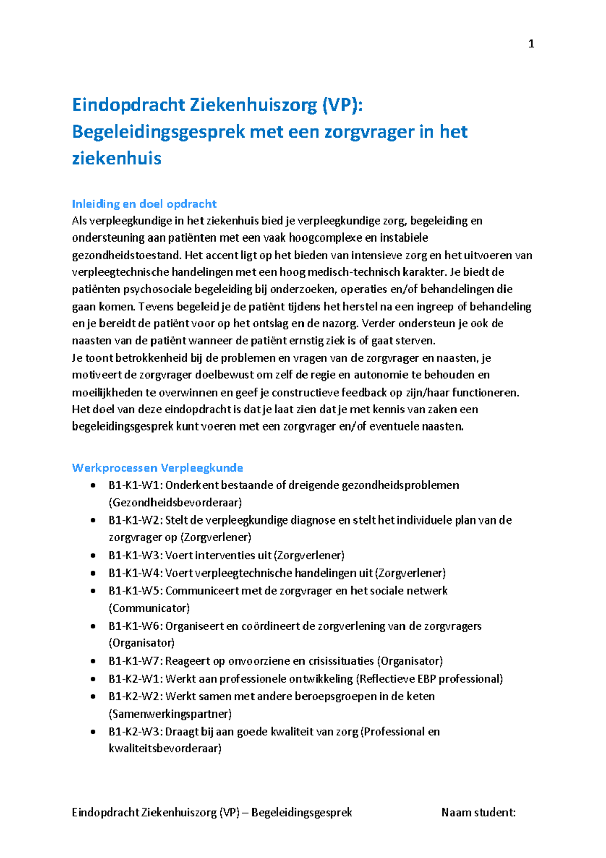 Ziezo - Eindopdracht VP - Begeleidingsgesprek - Eindopdracht ...