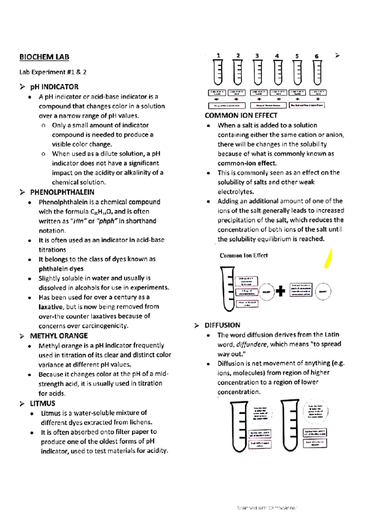 Biochem LAB Notes - BS Medical Technology - Studocu