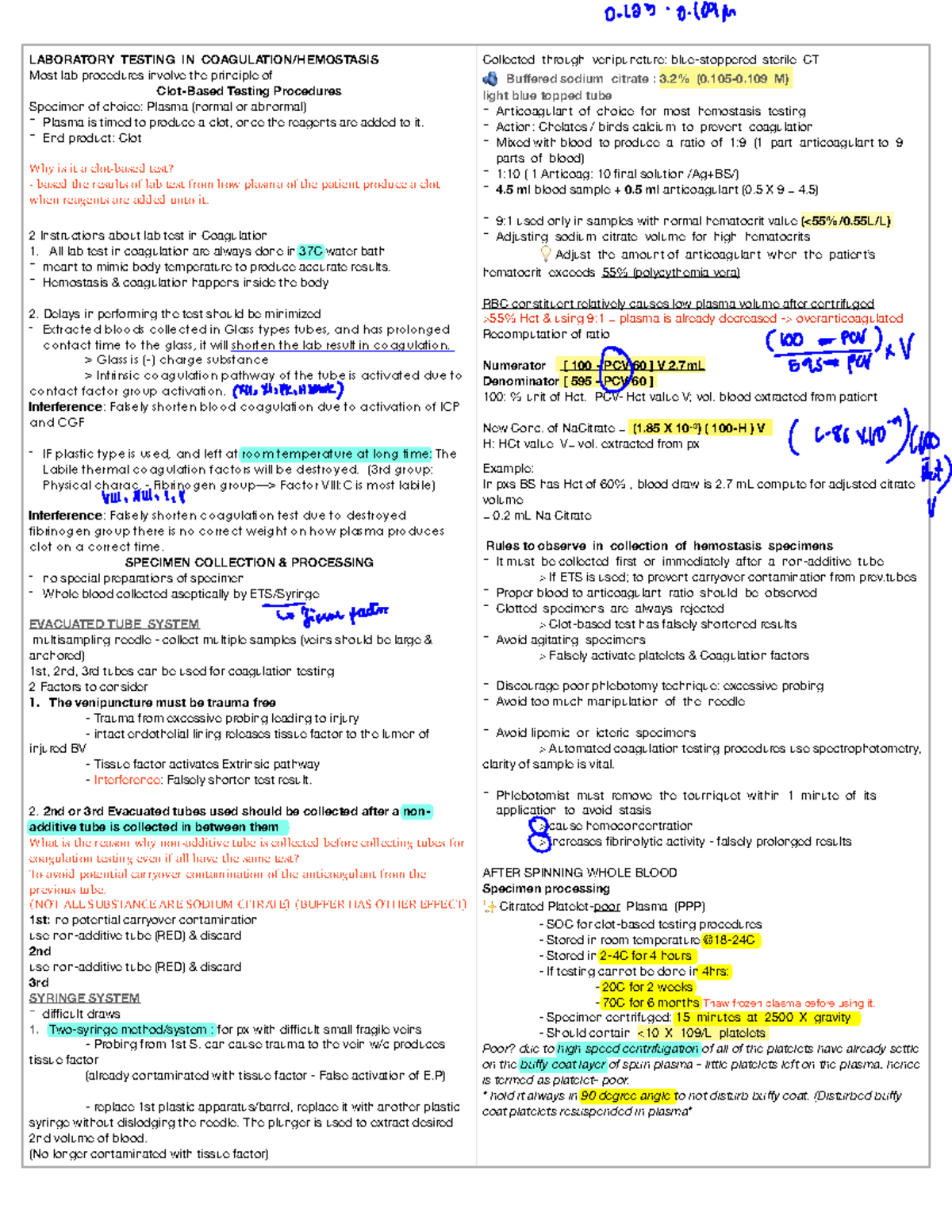 5. Clot based testing lec - LABORATORY TESTING IN COAGULATION ...