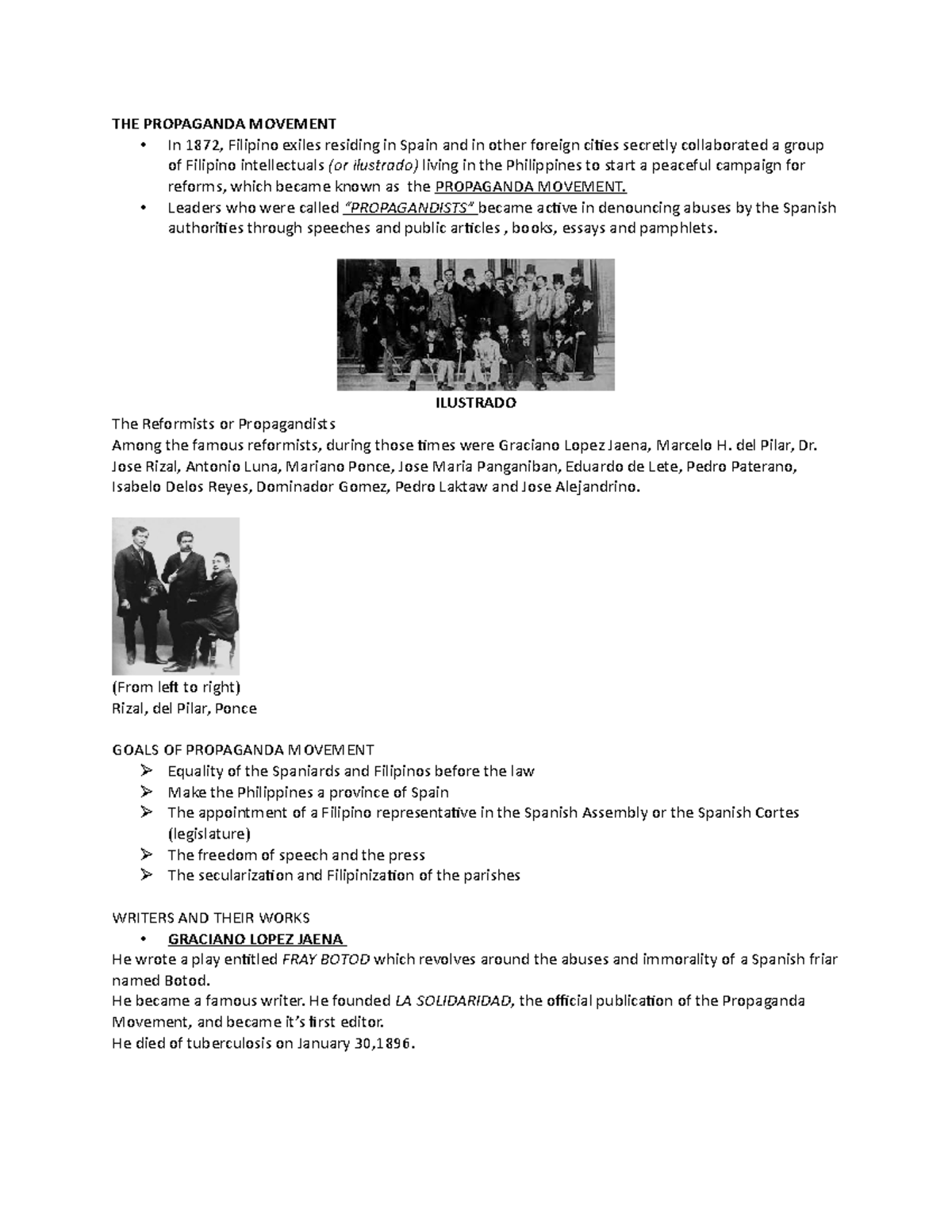 THE Propaganda Movement - THE PROPAGANDA MOVEMENT In 1872, Filipino ...