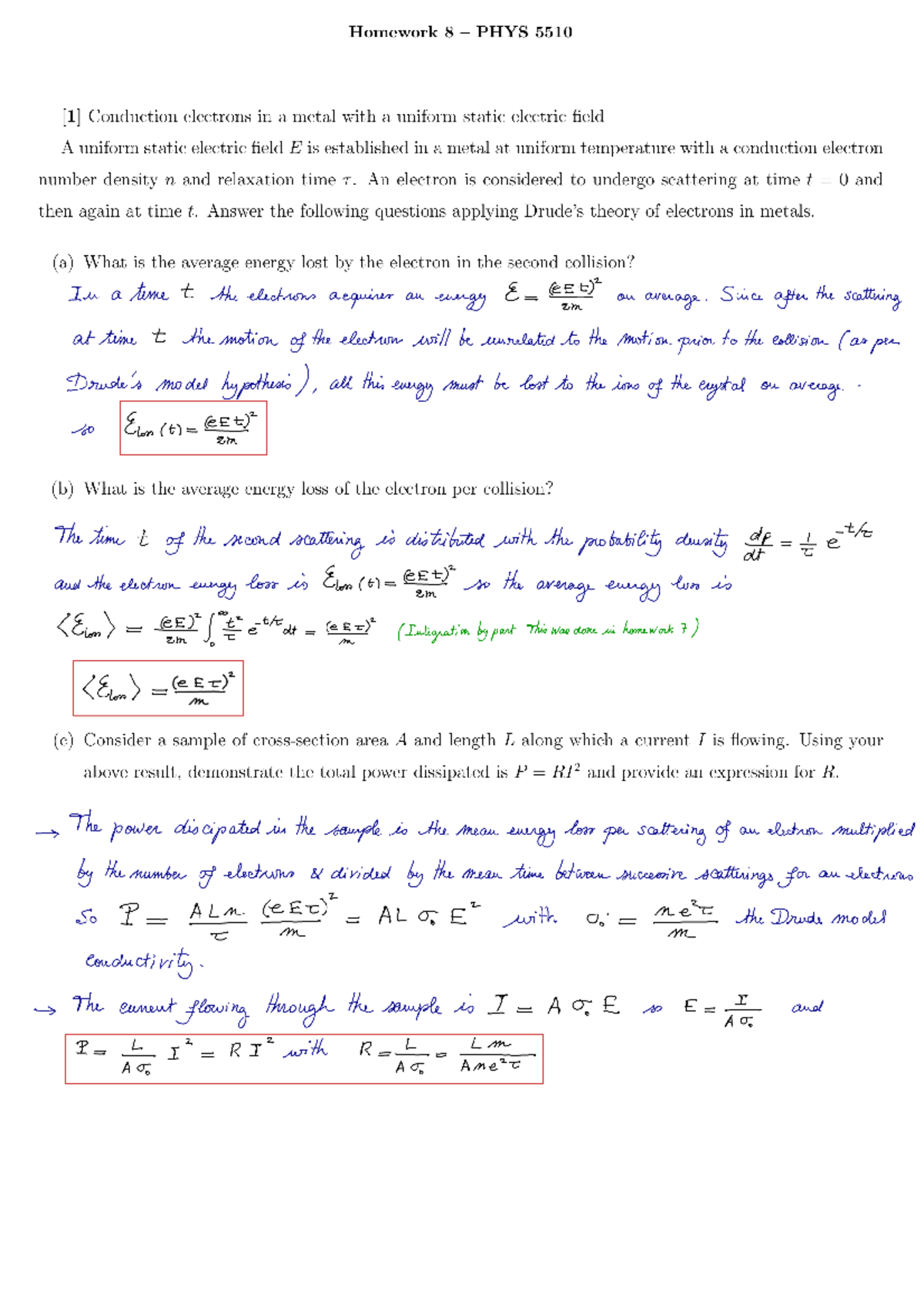 Phys5510 2014 hw08 solved - Solid state - Studocu