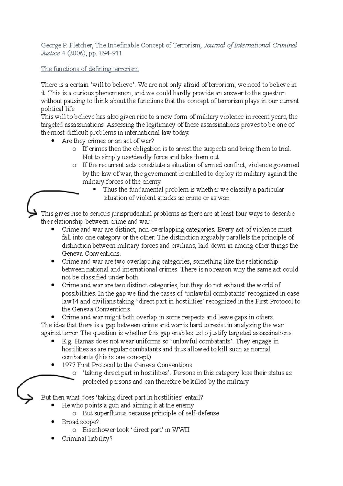 George P - Fletcher, The Indefinable Concept of Terrorism, Journal of ...