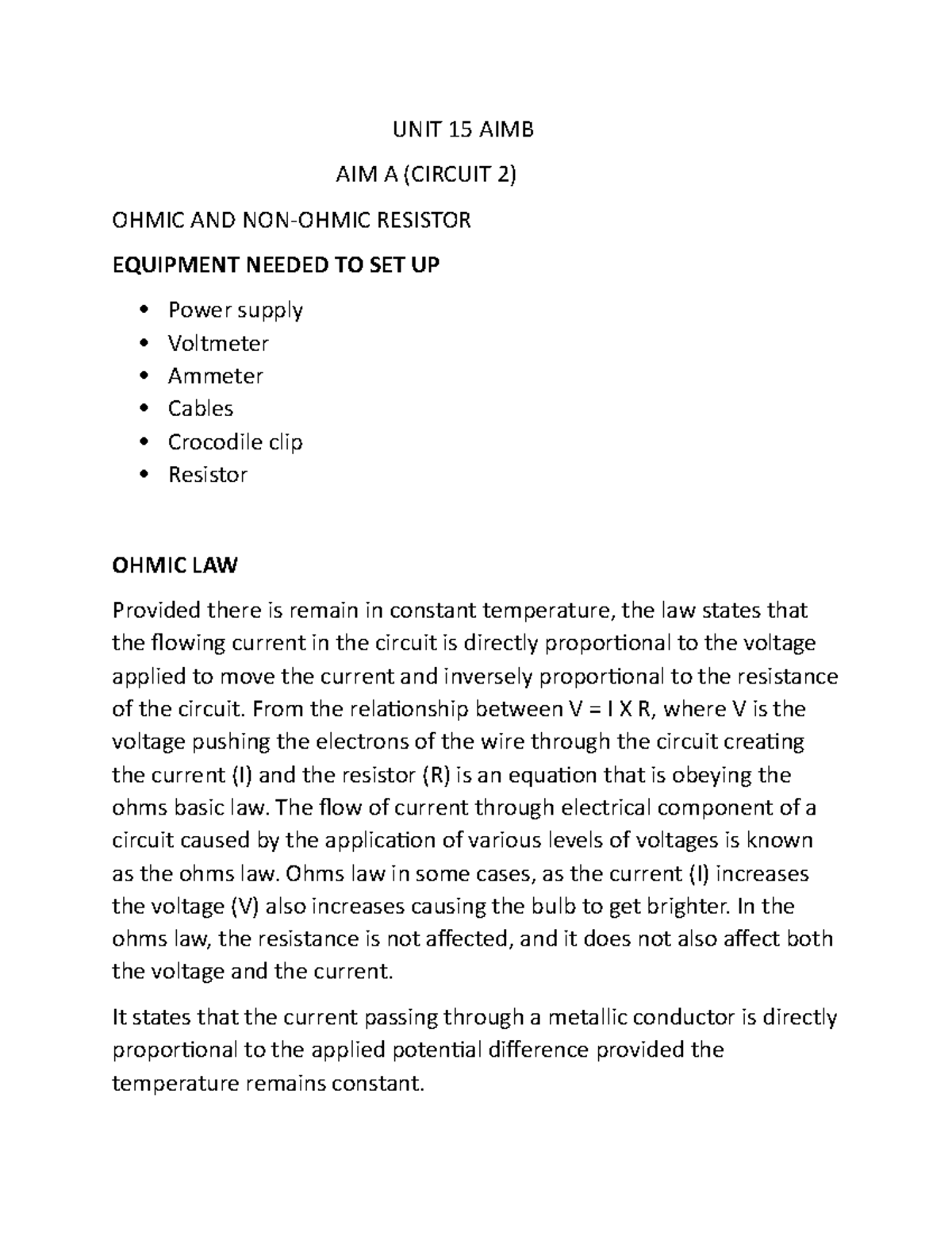 Unit 15 aim b - ASSIGNMENT UNIT 15 AIM ABIOLOGY CLASS IN LANCASHIRE ...