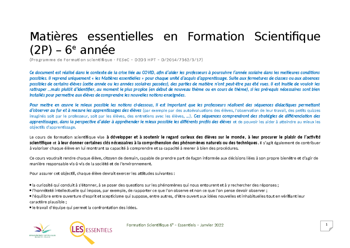 Formation-Scientifique-6-Essentiels-22010 5 2 - 1 Matières essentielles ...