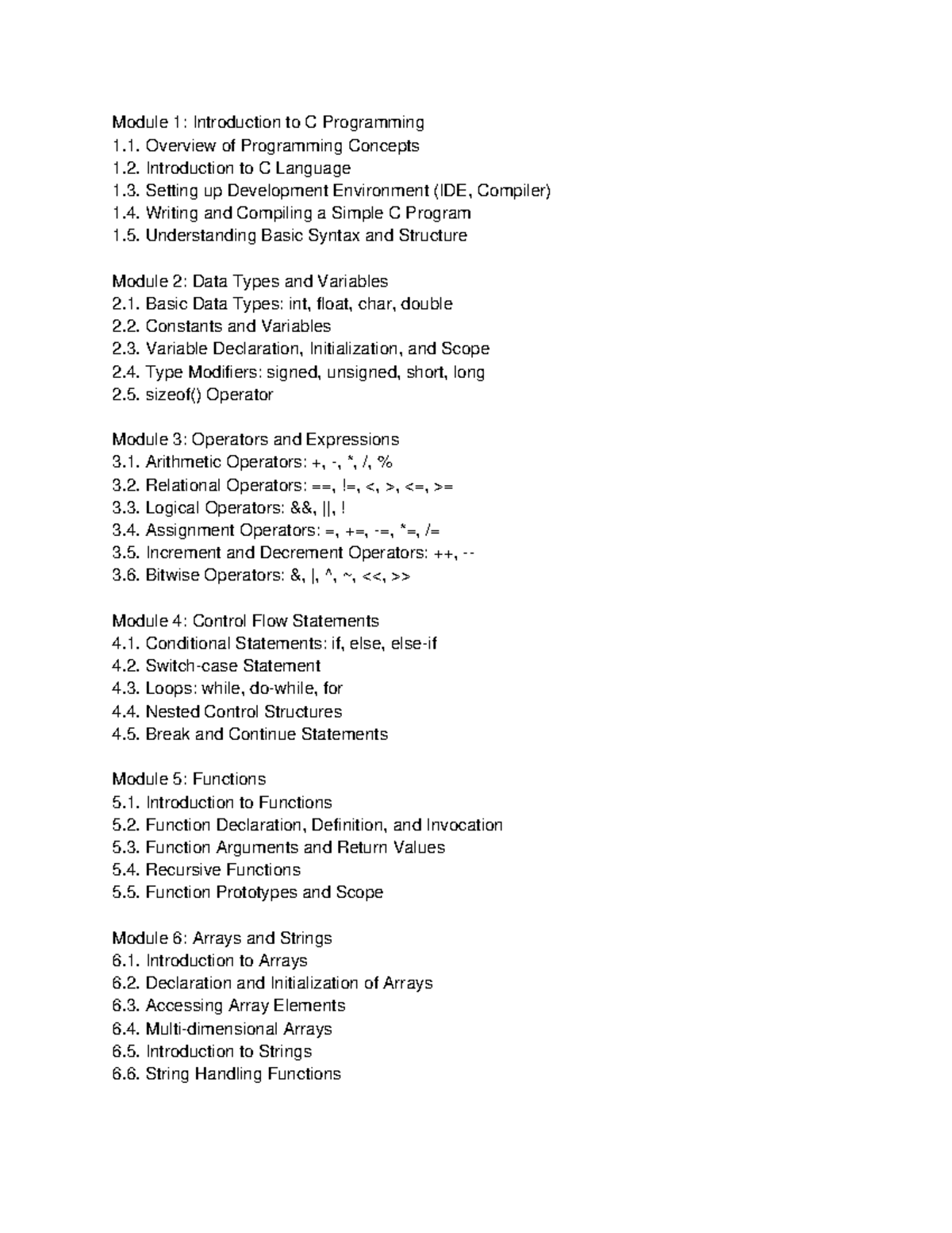 C language Roadmap - Summary Artificial inteligent - Module 1 ...