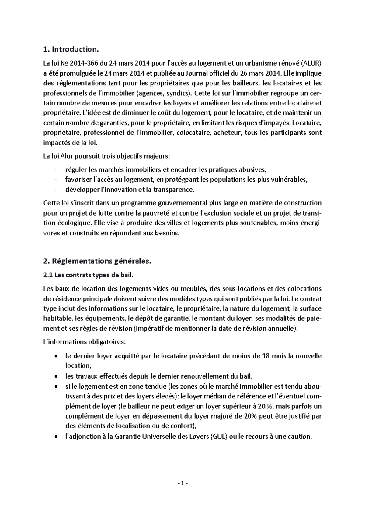 Loi ALUR - La loi pour l’accès au logement et un urbanisme rénové (ALUR ...