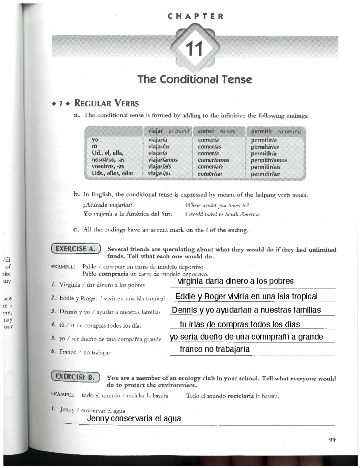 Conditional Practice A,B,D, G - SPAN 526 - Studocu